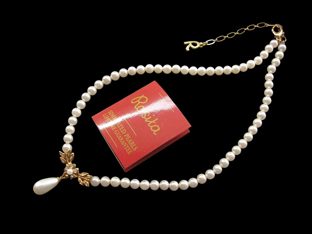 Vintage ROSITA Pearl Necklace, Rosita Pearl Choker, Bridal Pearls ...