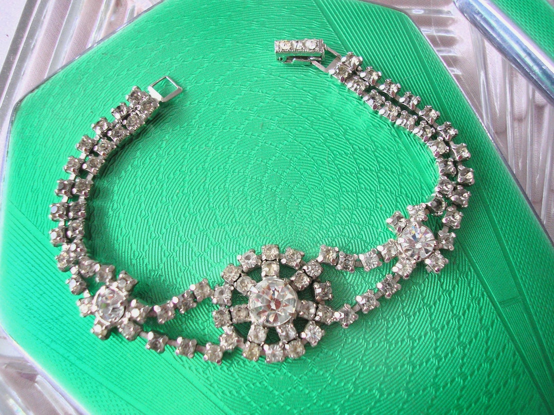KRAMER Signed Crystal Bracelet Vintage KRAMER Jewelry Bridal - Etsy UK