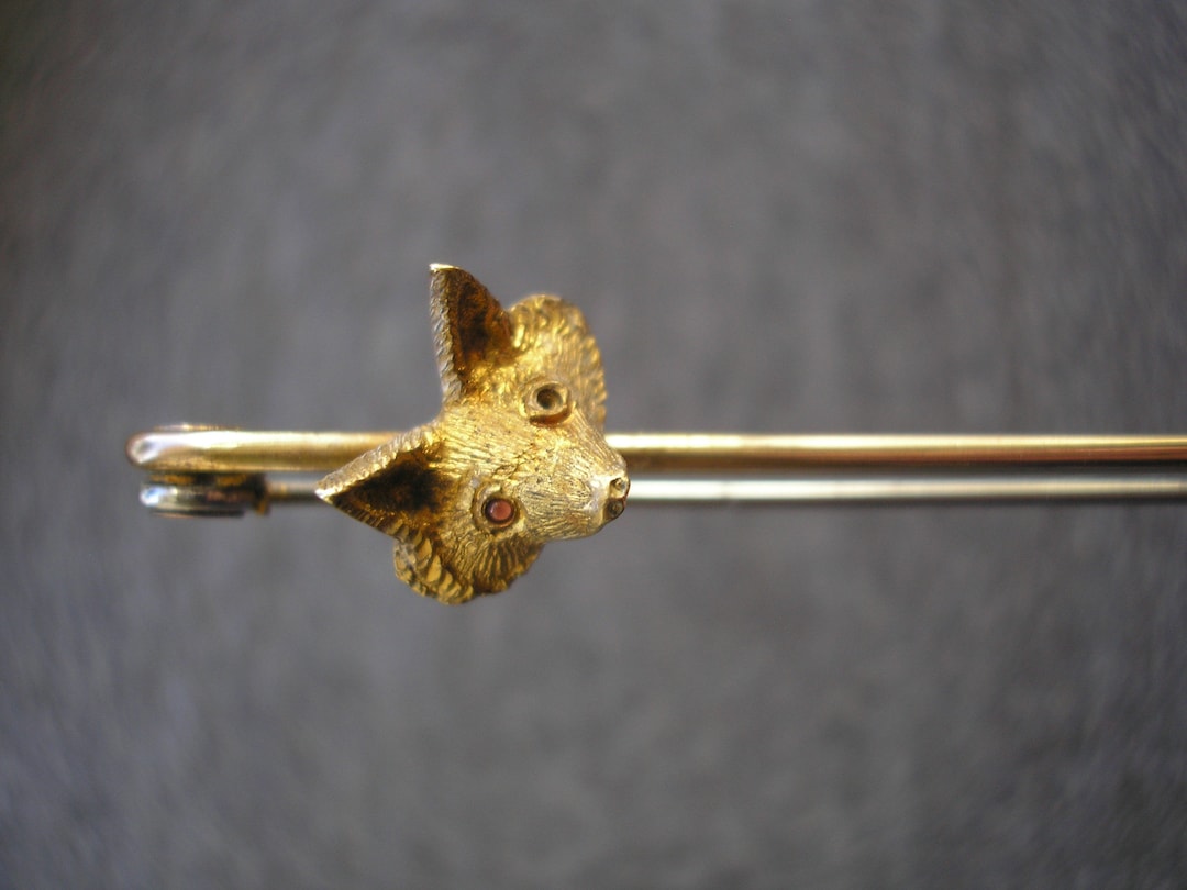Vintage Fox Stock Pin, Fox Brooch, Hunting Tie Pin, Fox Jewellery, Art ...