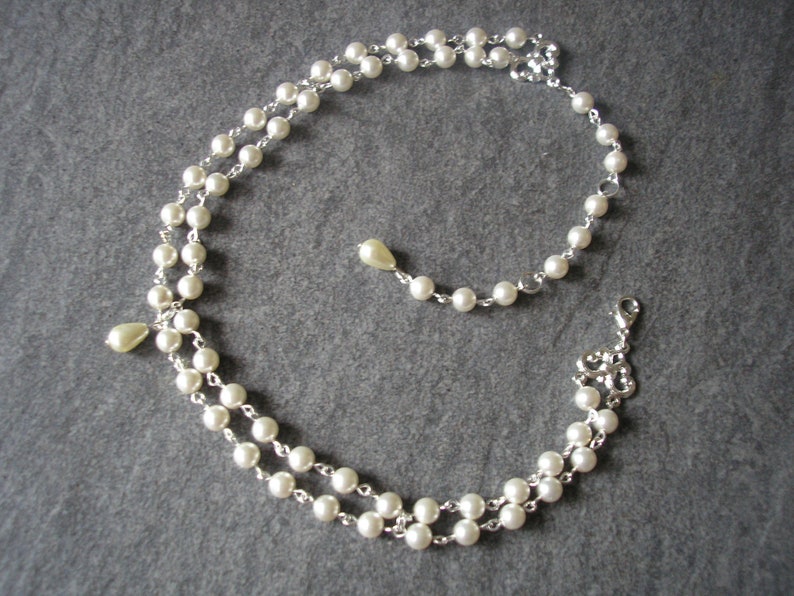 2 Strand Pearl Choker, Two Strand Pearls, Choice of Colours, Pearl ...