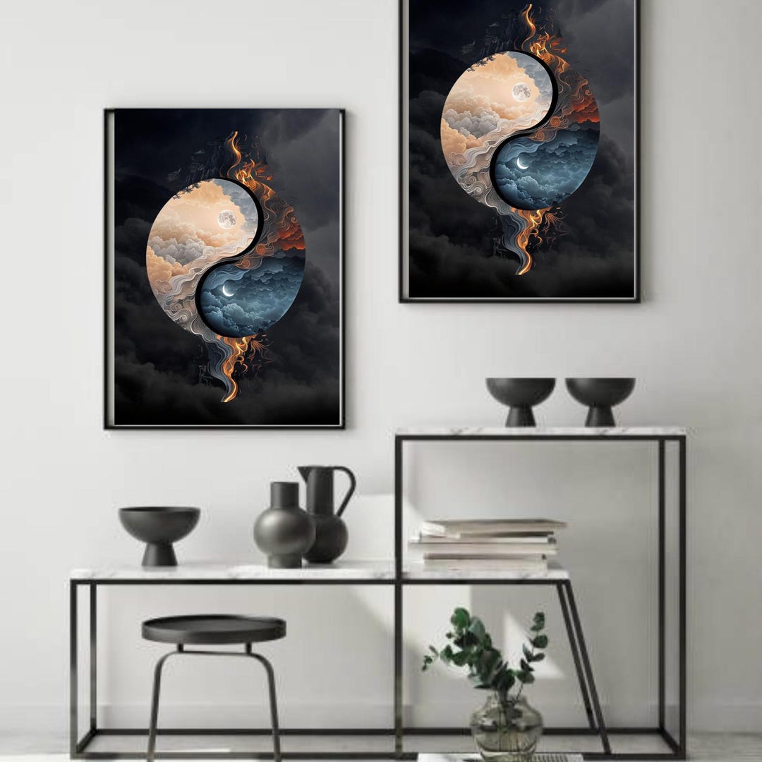 Yin and Yang Wall Decor, Yin and Yang Prints, Yin and Yang Wall Art ...