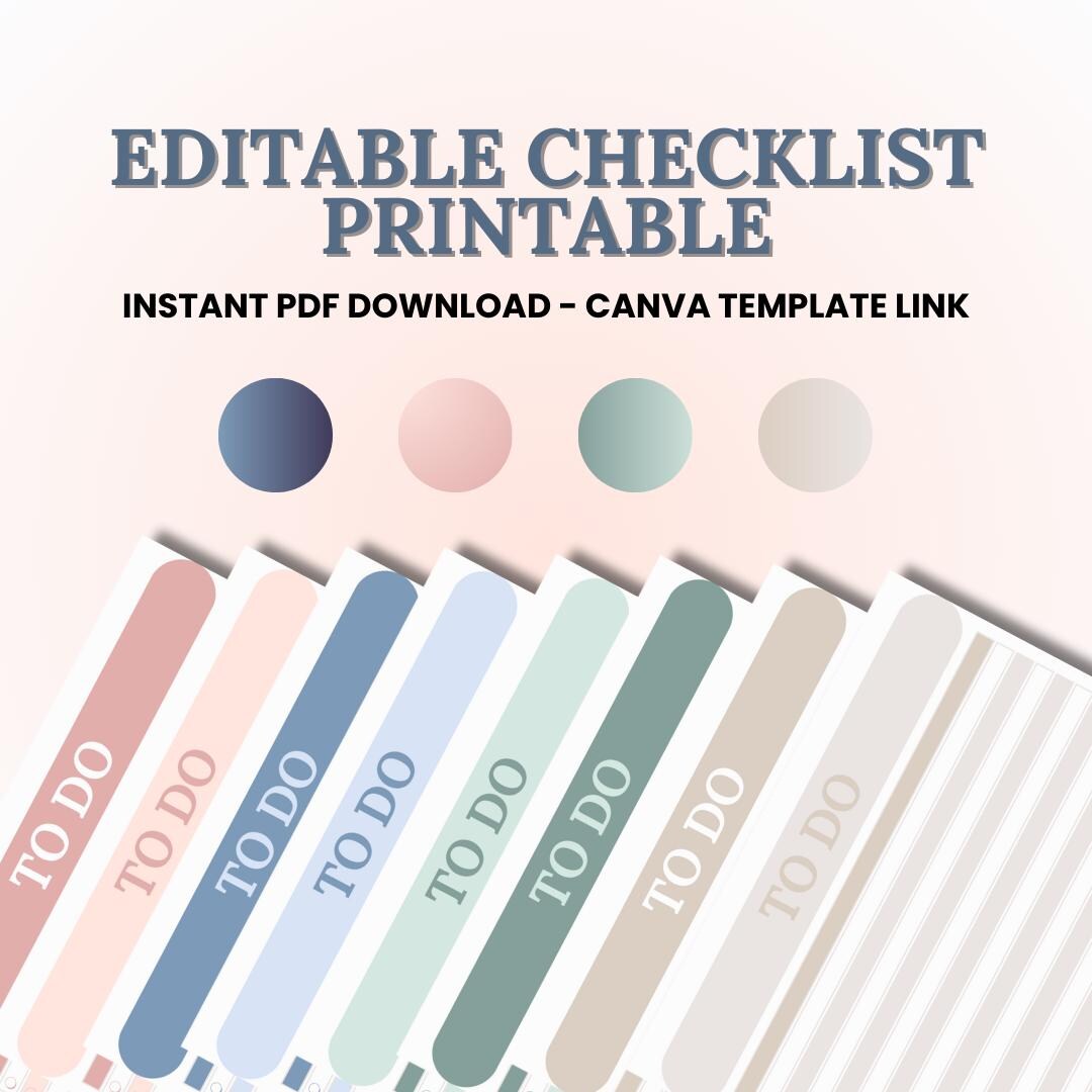 Printable Checklist PDF Digital Planner Template Wedding Planning Event ...
