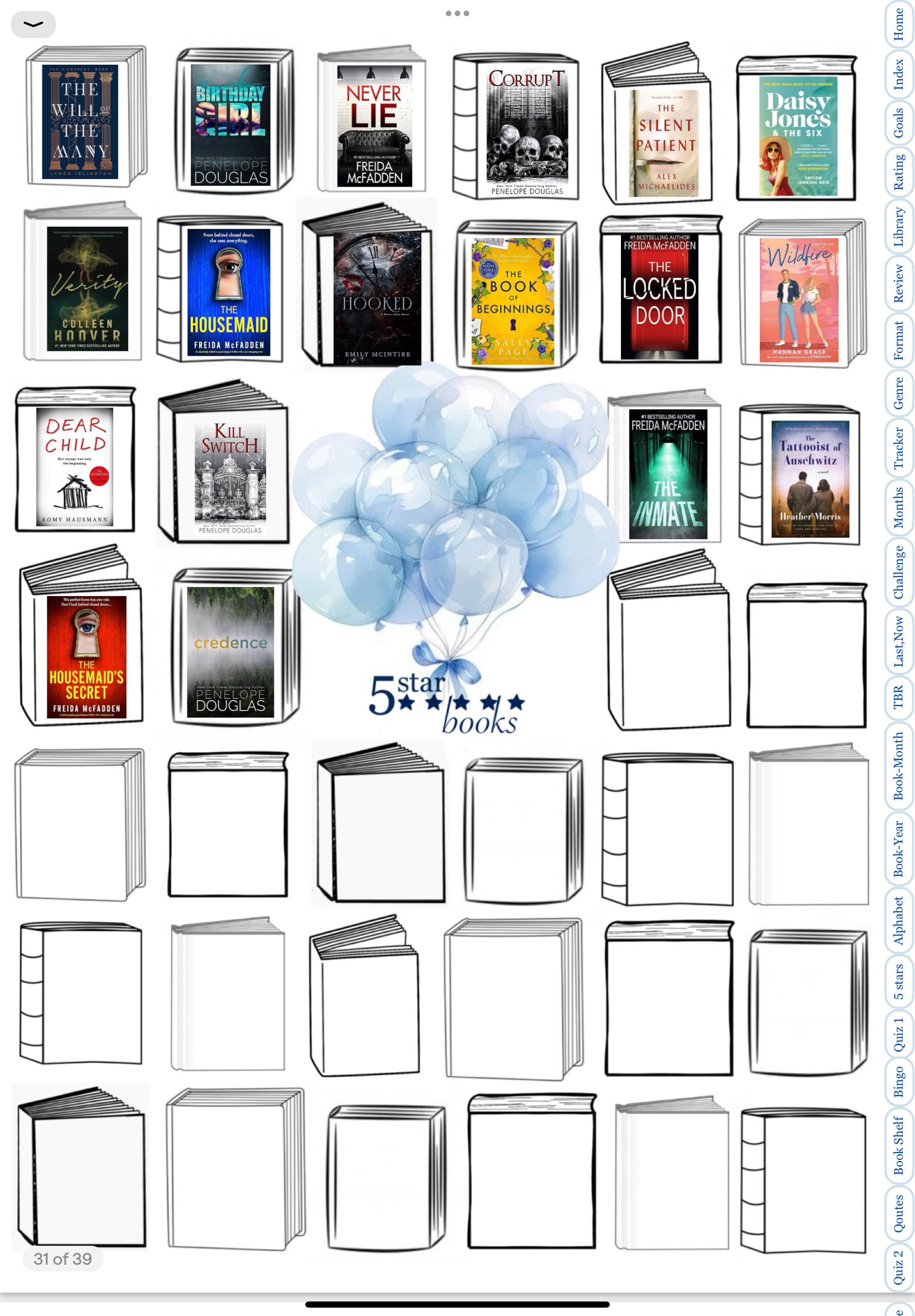 2025 Digital Reading Journal, Reading Log, Book Tracker, Reading List ...