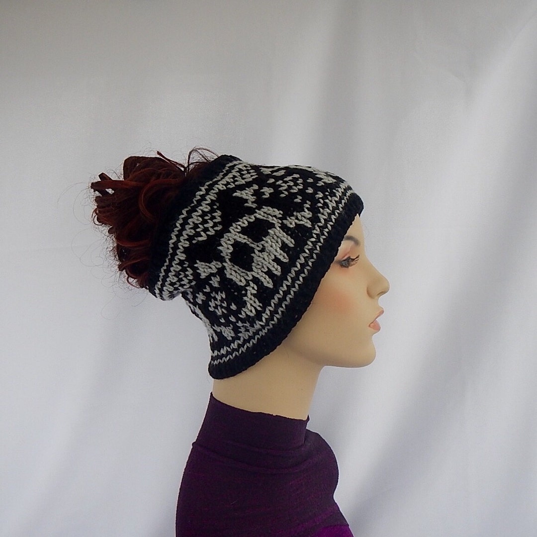 Headband With Skulls,skull Headband,knit Skull Headband, Skull Ear ...