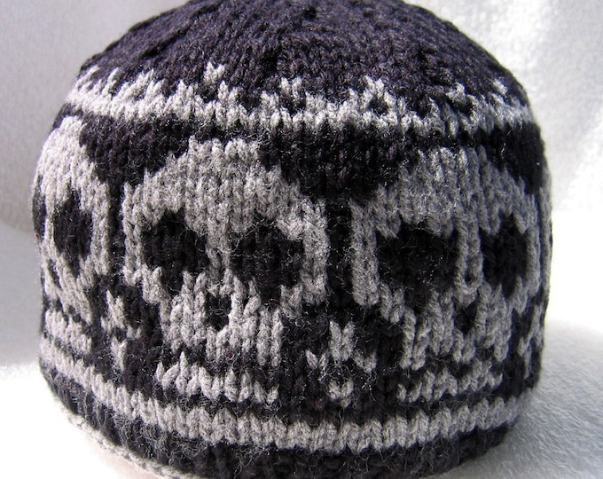 Knit Skull Capknitted Skull Beanie / Pirate Ahoy-knitted - Etsy