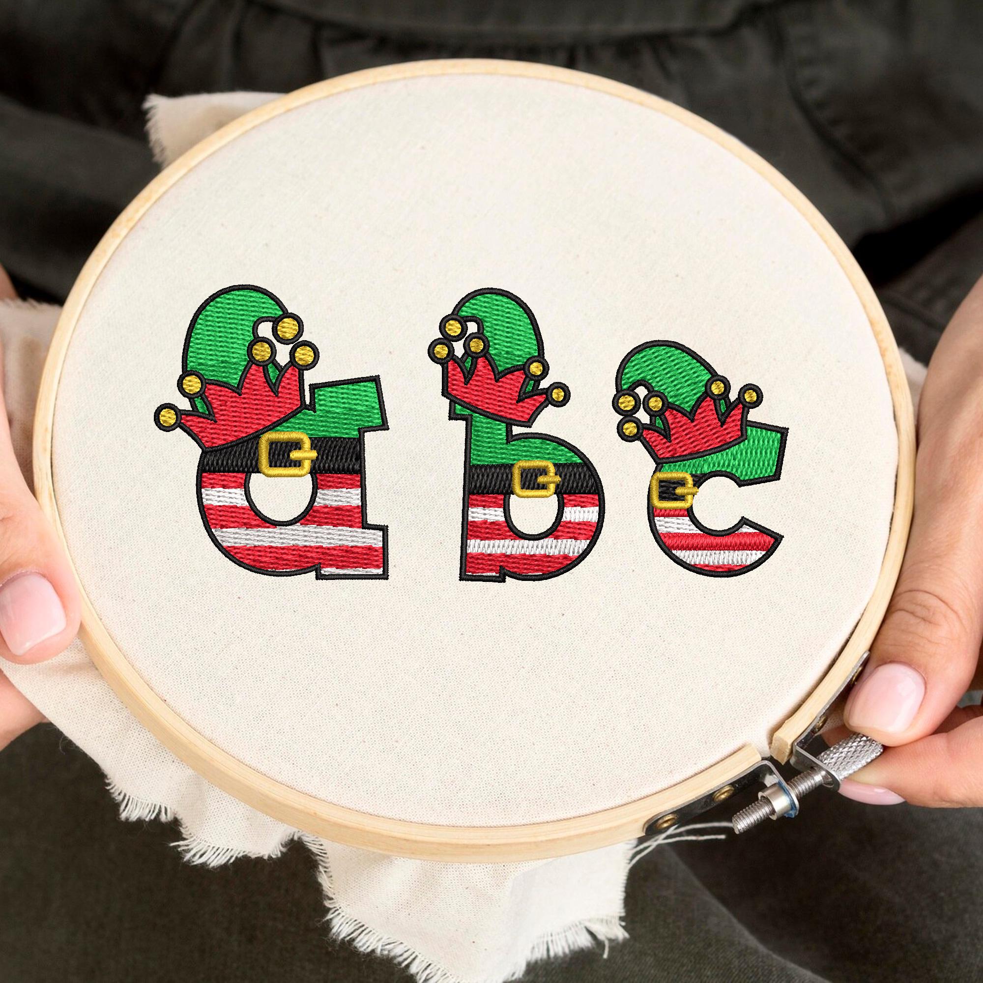 Christmas Elf Alphabet Embroidery Design, 5 Sizes (digital Download) - Etsy