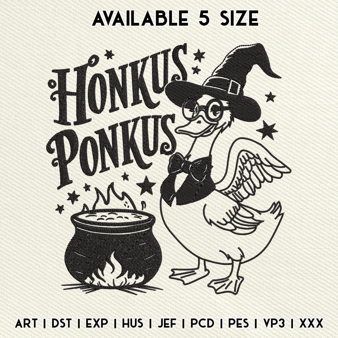 Honkus Ponkus Goose Embroidery Design, Silly Goose Embroidery Design ...