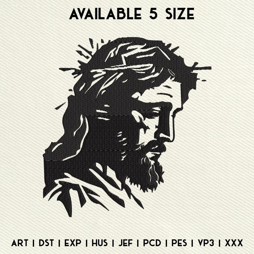 Jesus Embroidery Design, Religious Christian File (instant Download) - Etsy