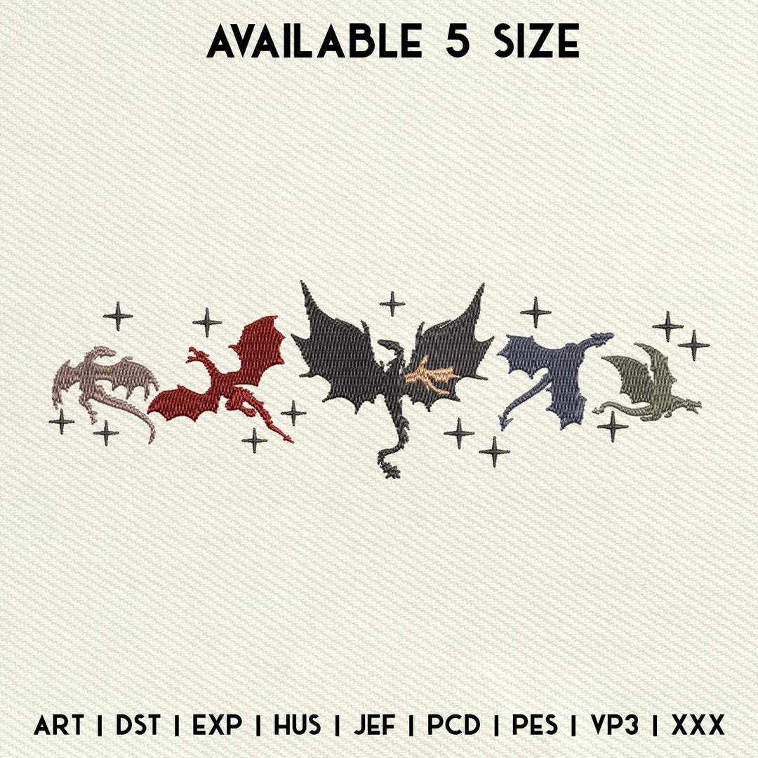 Fourth Wing Embroidery Design File, Basgiath War College Embroidery ...