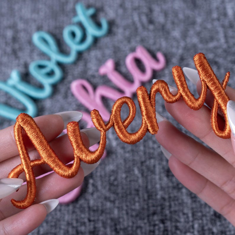 3D Puff Cursive Script Embroidery Font: | BX Font | PES DST Fonts + 5 ...