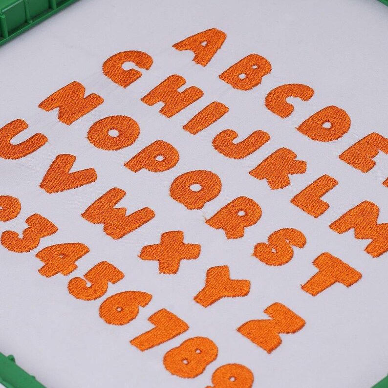 Bold Rounded Block Embroidery Font | Uppercase BX Font | PES DST ...
