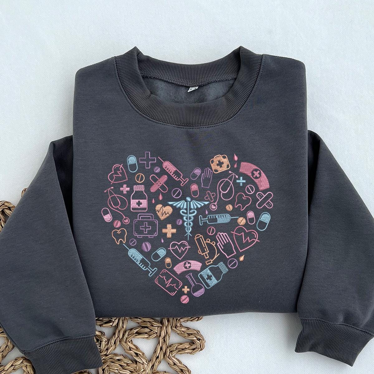 Nurse Heart Embroidery Design, Medical Heart Embroidery Design, Nurse ...