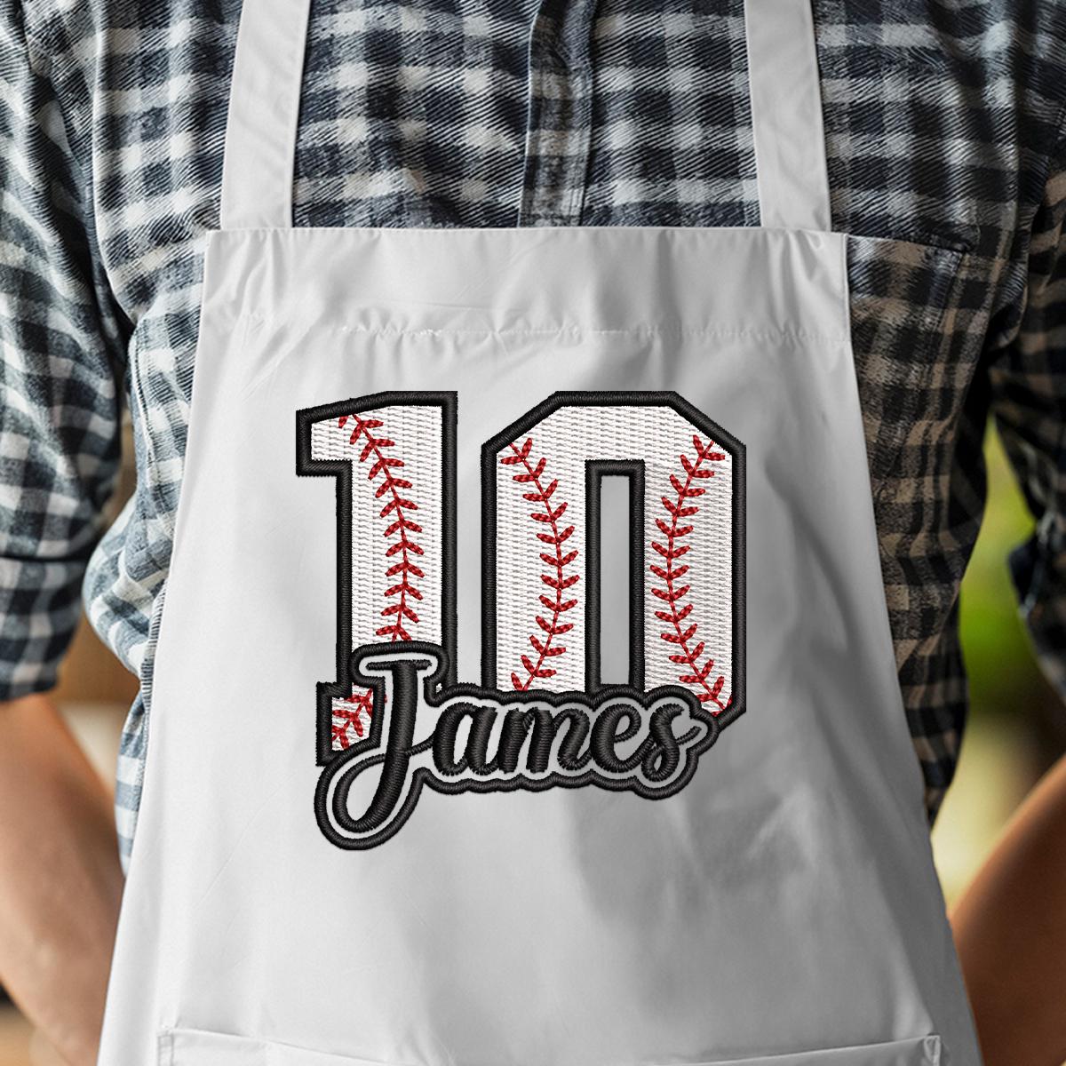 Custom Baseball Name Embroidery Design, Custom Baseball Number ...
