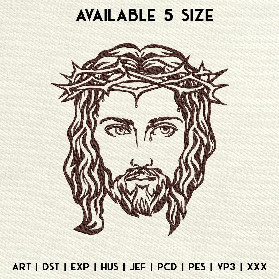 Jesus Embroidery Design, Christian Machine Embroidery File (instant ...