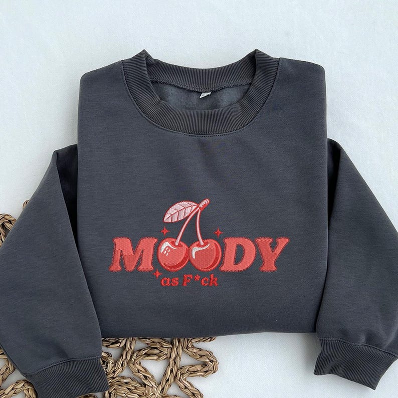 Moody Cherries Embroidery Design, Funny Sarcastic File (instant ...