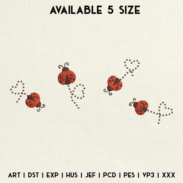 Ladybug Embroidery Design - Etsy
