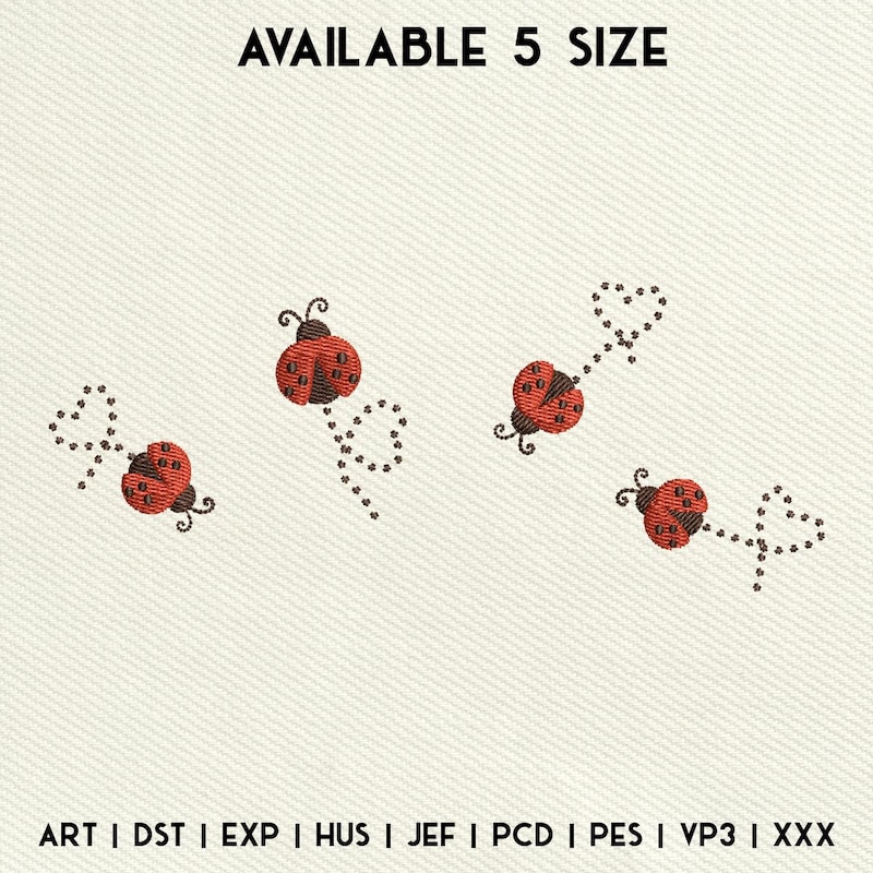 Ladybug Embroidery - Etsy