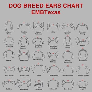 Bundle Dog Ears Embroidery Design, 125 Dog Ears Embroidery File, Dog ...