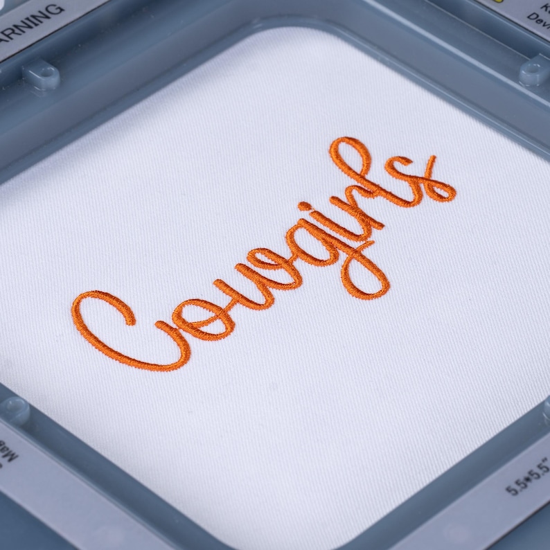 BX Cowgirls Script Embroidery Font, Handwritten Name Letters, PES + 6 ...