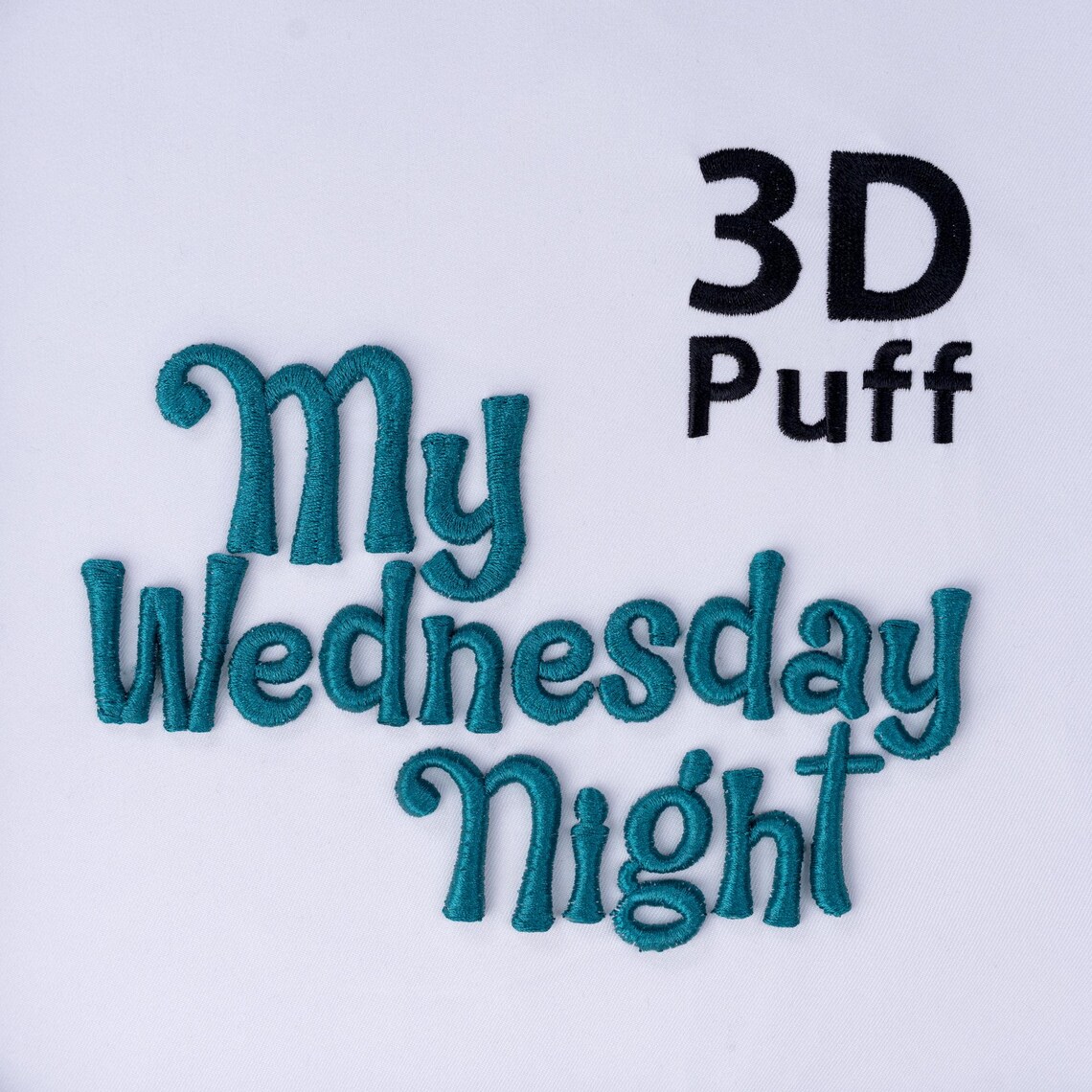 3D Puff Cursive Script Embroidery Font: | BX Font | PES DST Fonts + 5 ...
