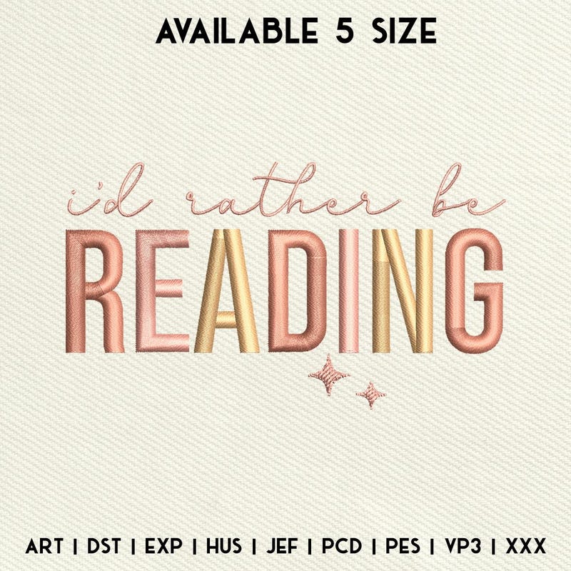 Reading Embroidery - Etsy