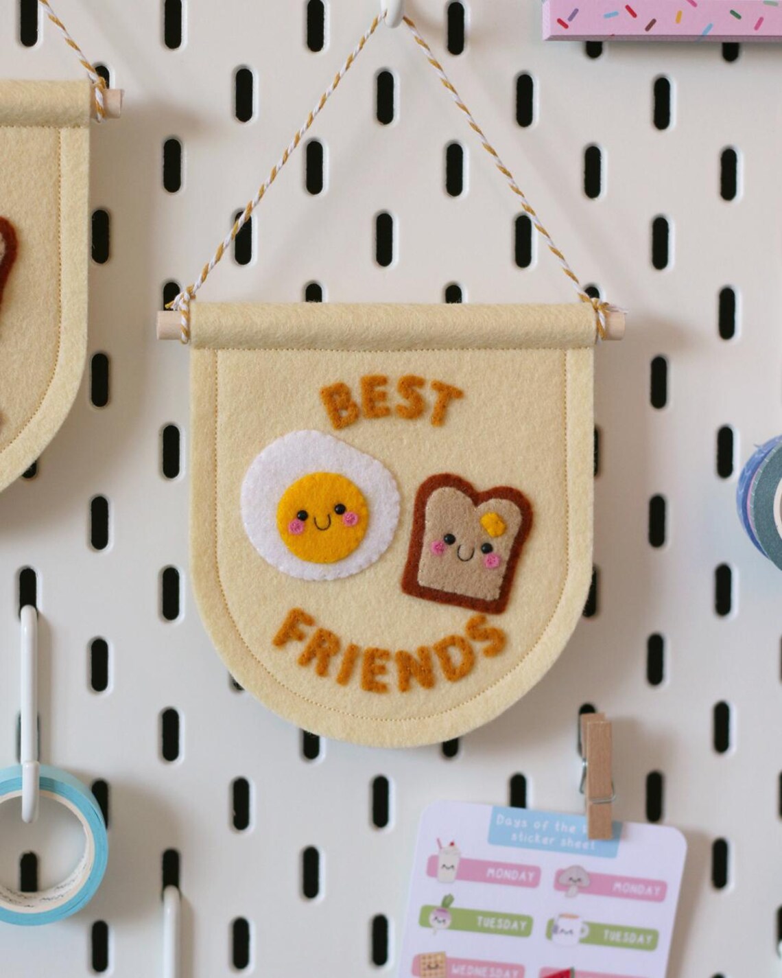 Best Friends Egg and Toast Felt Banner, Handmade by Hannahdoodle - Etsy