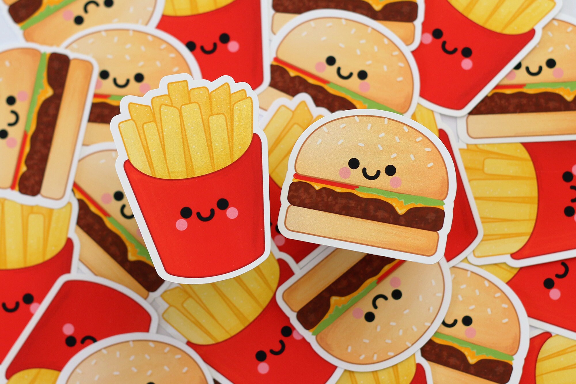 Fast Food Stickers Burger & Fries Fast Food Planner Stickers Kawaii ...