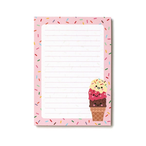 Ice Cream Notepad - Etsy