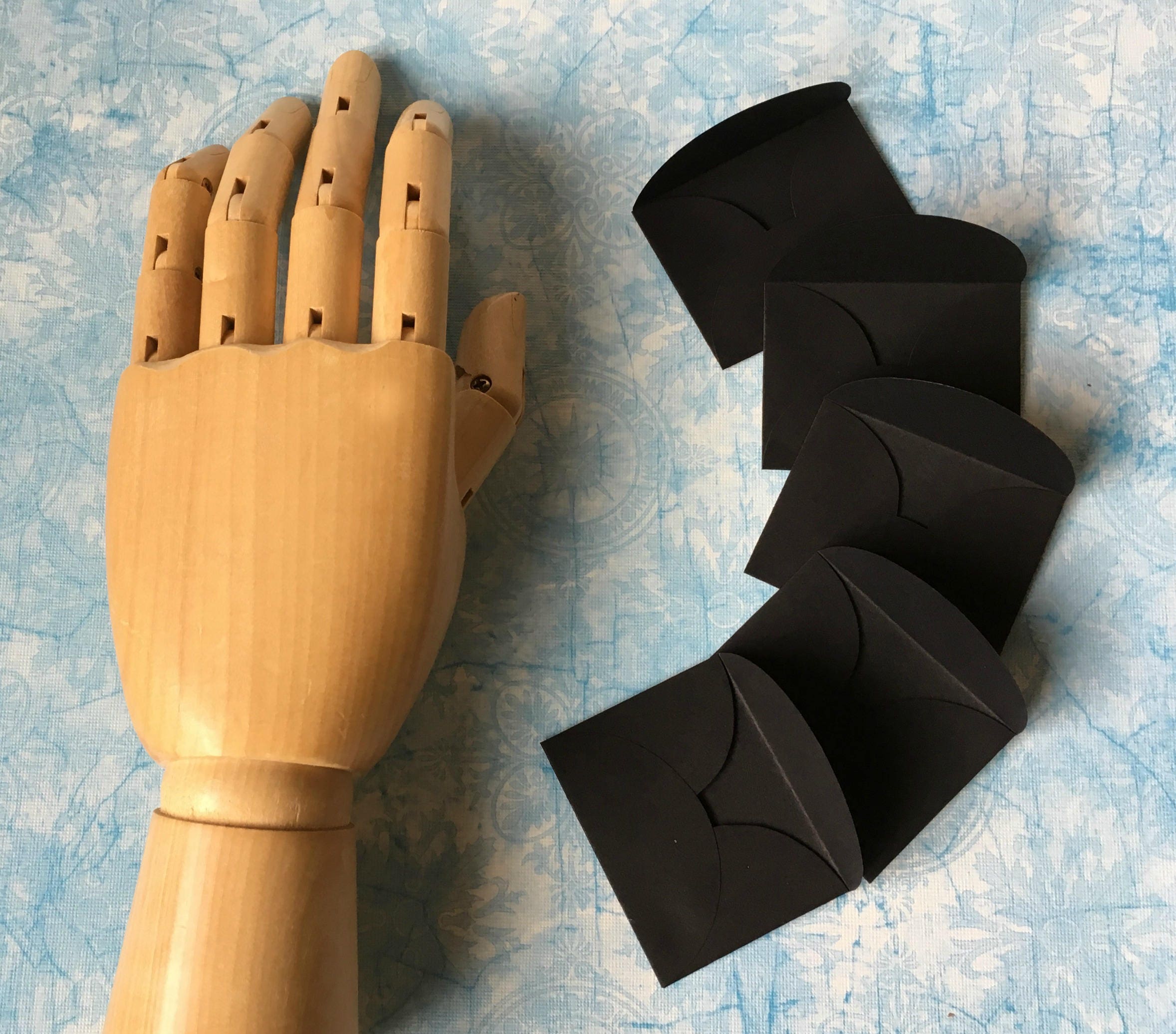 Mini Envelopes Black Tiny Handmade Envelopes 1.75 X | Etsy