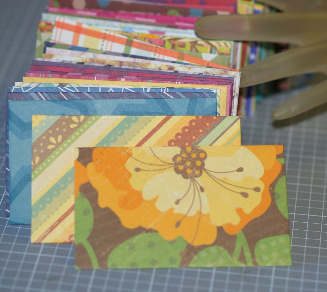 Mini Envelopes - Business Card Size 2.25" X 3.75" Assortment Thank You ...
