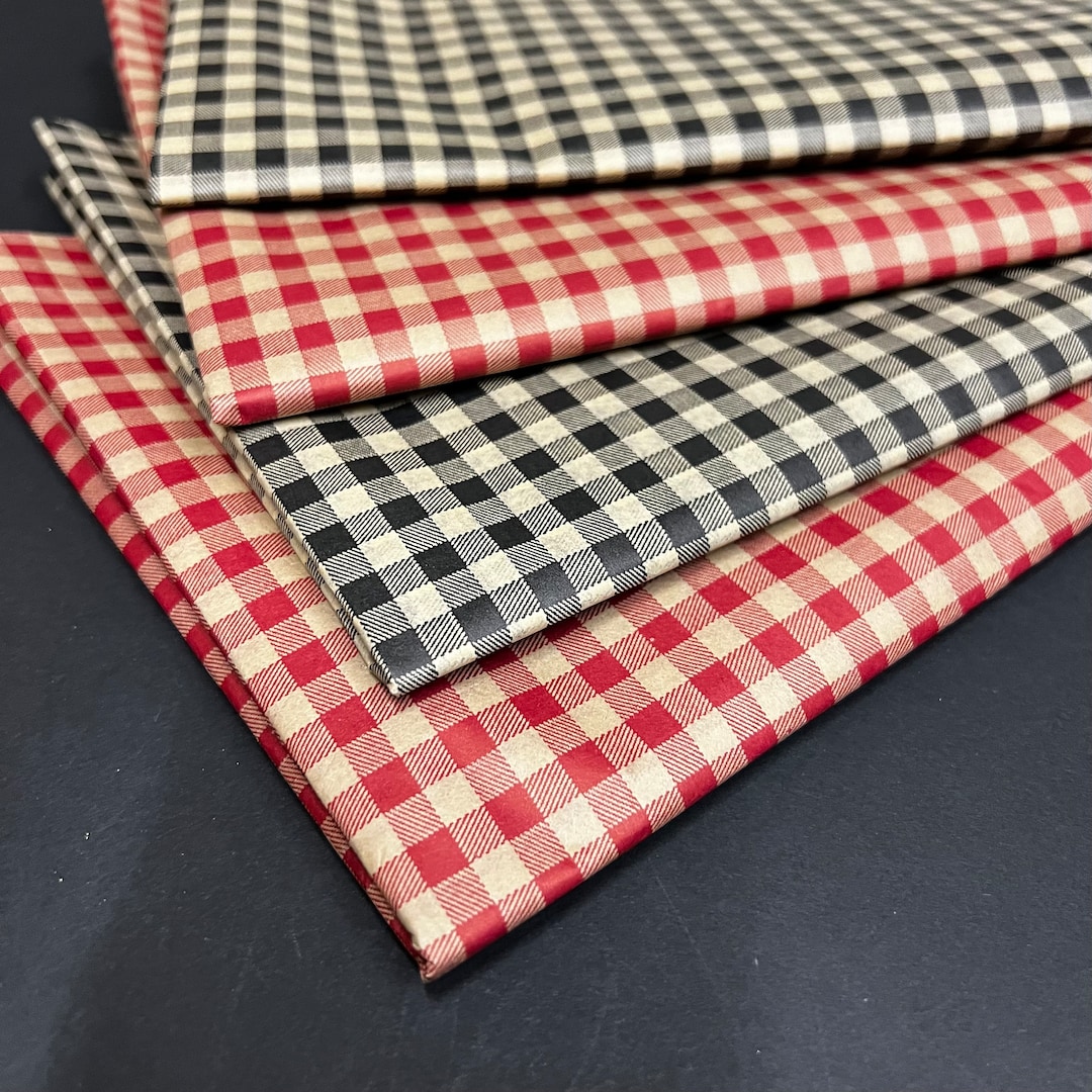 Gingham Checks Tissue Paper Wrap - Kraft 15x20 or 20x30 Gifts Products ...