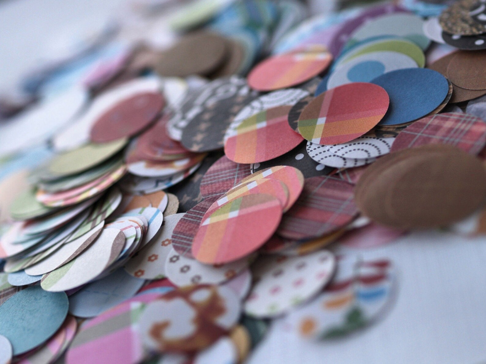 Lots and Lots of Spots and Dots ... Scrapbooking Paper Circles Fun ...