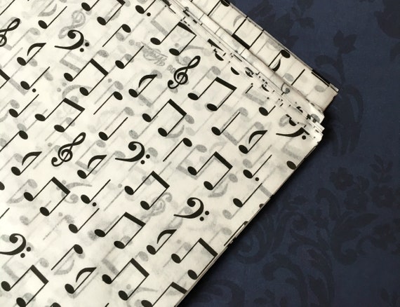 Music Notes Tissue Wrap 15x20 or 20x30 Sheets Printed Gift | Etsy