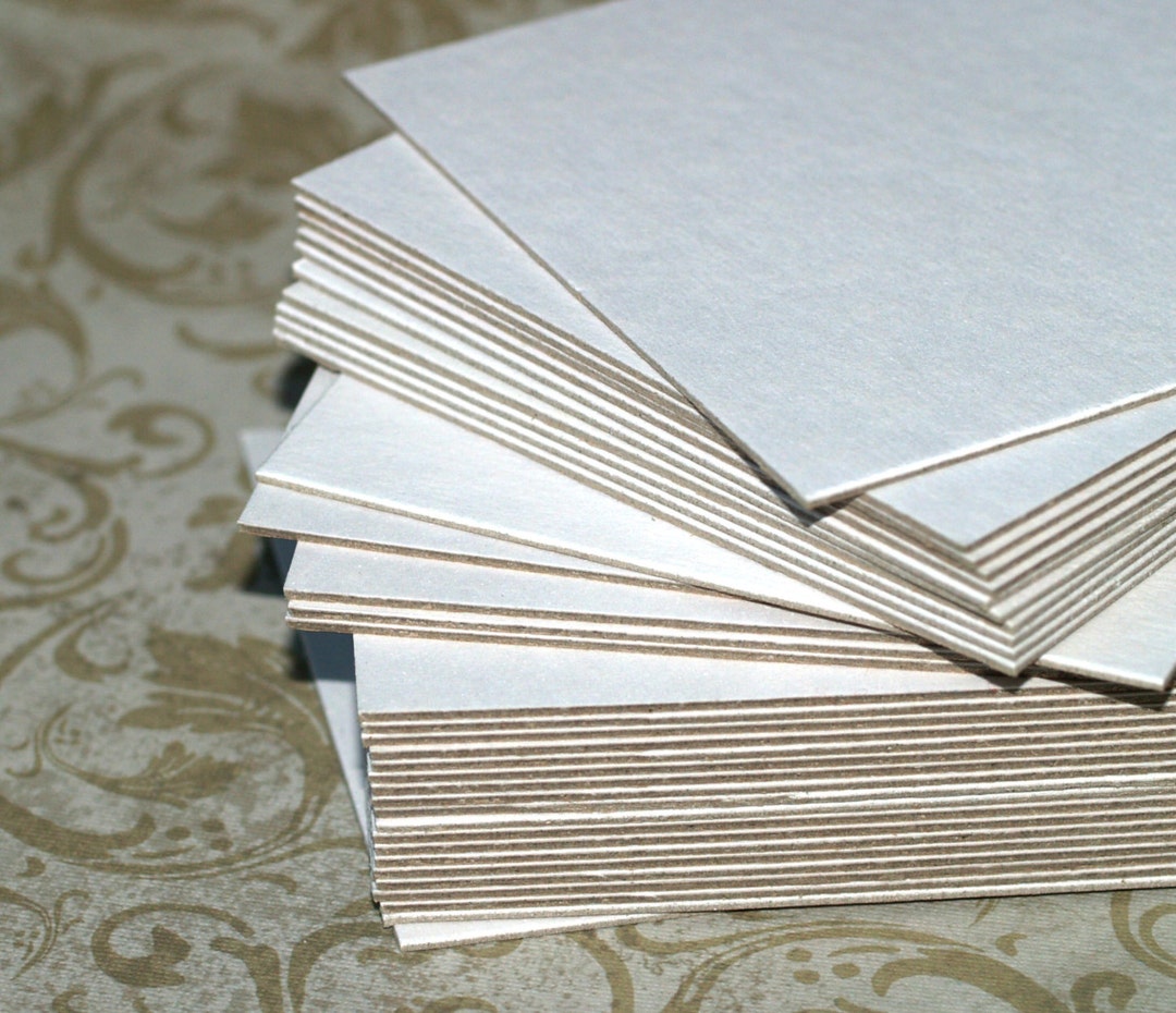 4" White Chipboard Squares (12) Heavyweight Cards Blank Cards DIY ...
