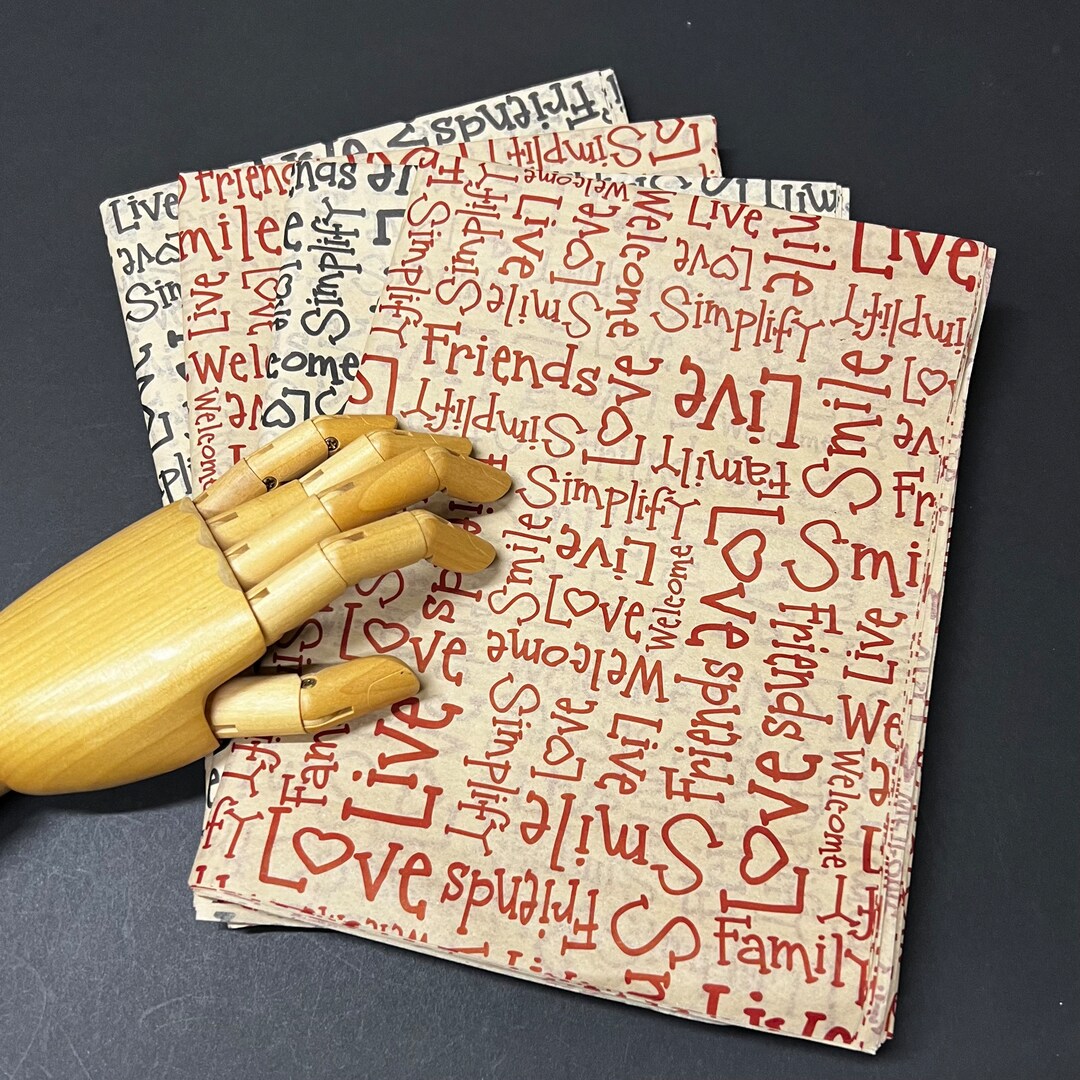 Primitive Words Tissue Wrap - Black or Burgundy 15x20 or 20x30 ...