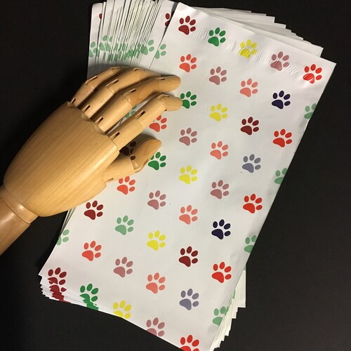 50 6x9 Colorful PAW PRINTS Poly Mailers Envelopes Shipping - Etsy