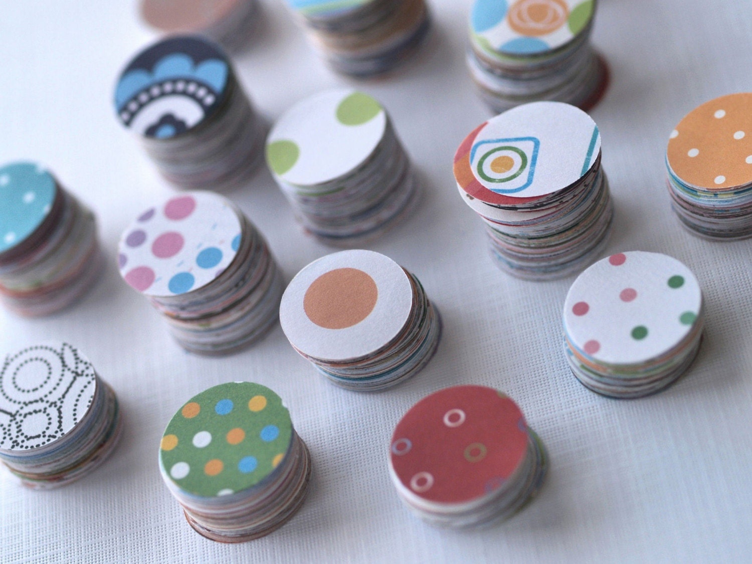 Lots and Lots of Spots and Dots ... Scrapbooking Paper Circles | Etsy