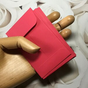 Coin Envelopes . Red Mini Gift Card Size 2.25 X 3.5 Gummed Flaps Seeds ...