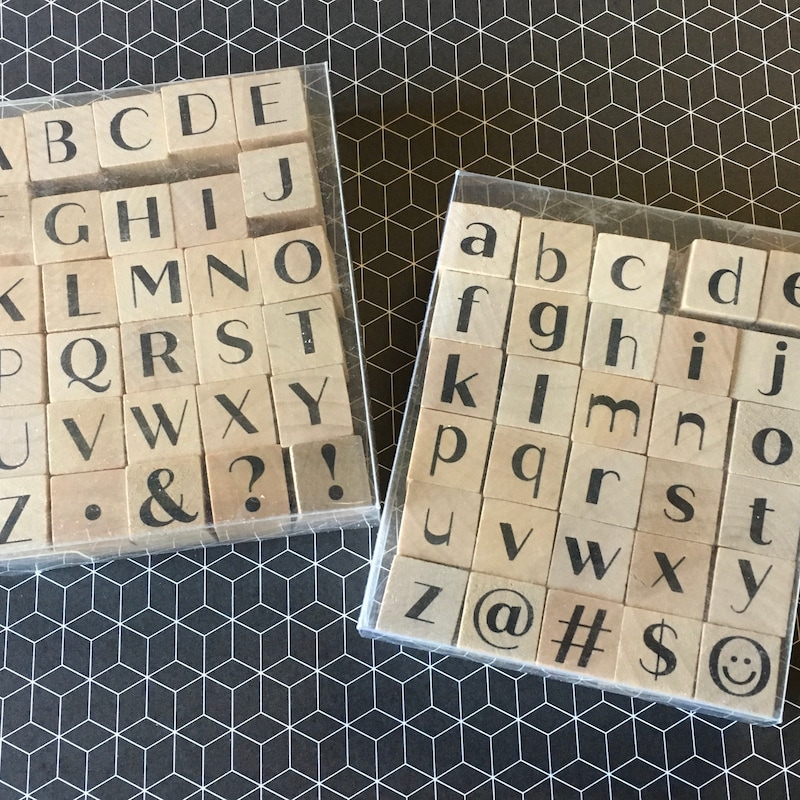 Wood Alphabet Stamp Set - Etsy