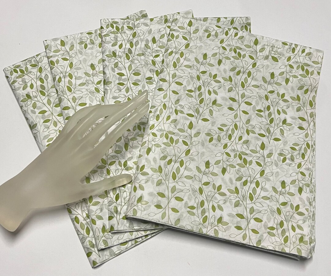 Ivy Lane Tissue Wrap - Tiny Green Leaves 15x20 or 20x30 Packaging Gift ...