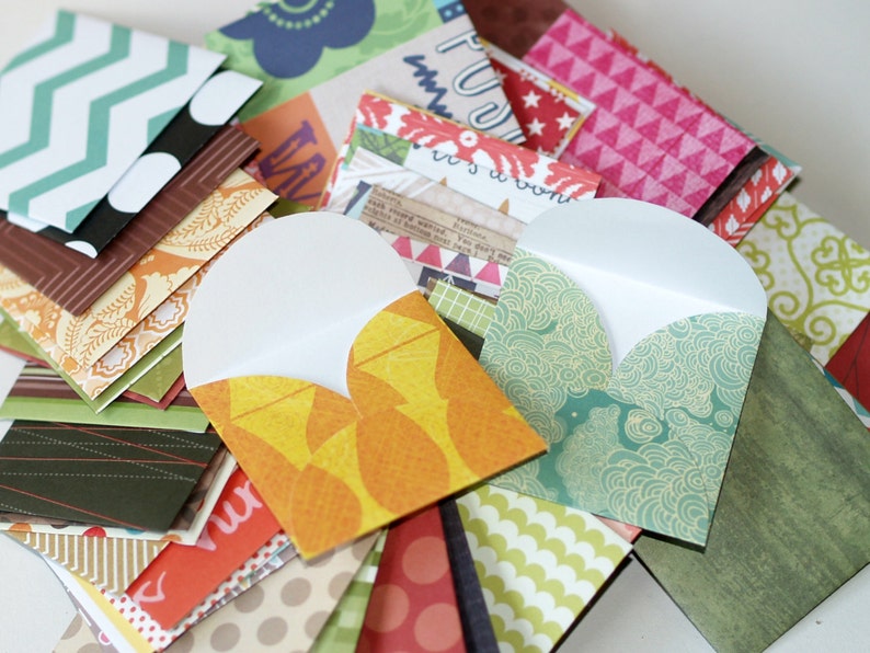 Mini Envelopes Square 2.25 Envelopes Tiny Handmade - Etsy