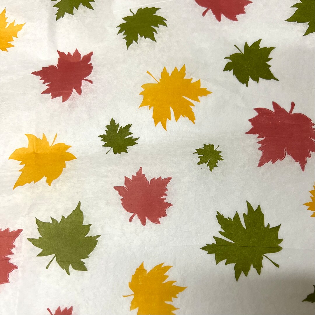 Autumn Leaves Print Tissue Wrap - Fall Colors 15x20 or 20x30 Packaging ...