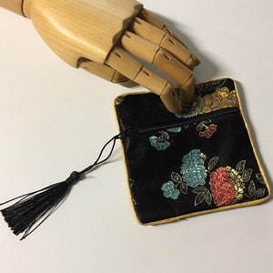 Silk Purse / Pouch - THREE DOLLAR DEAL - Asian Oriental Brocade Floral ...