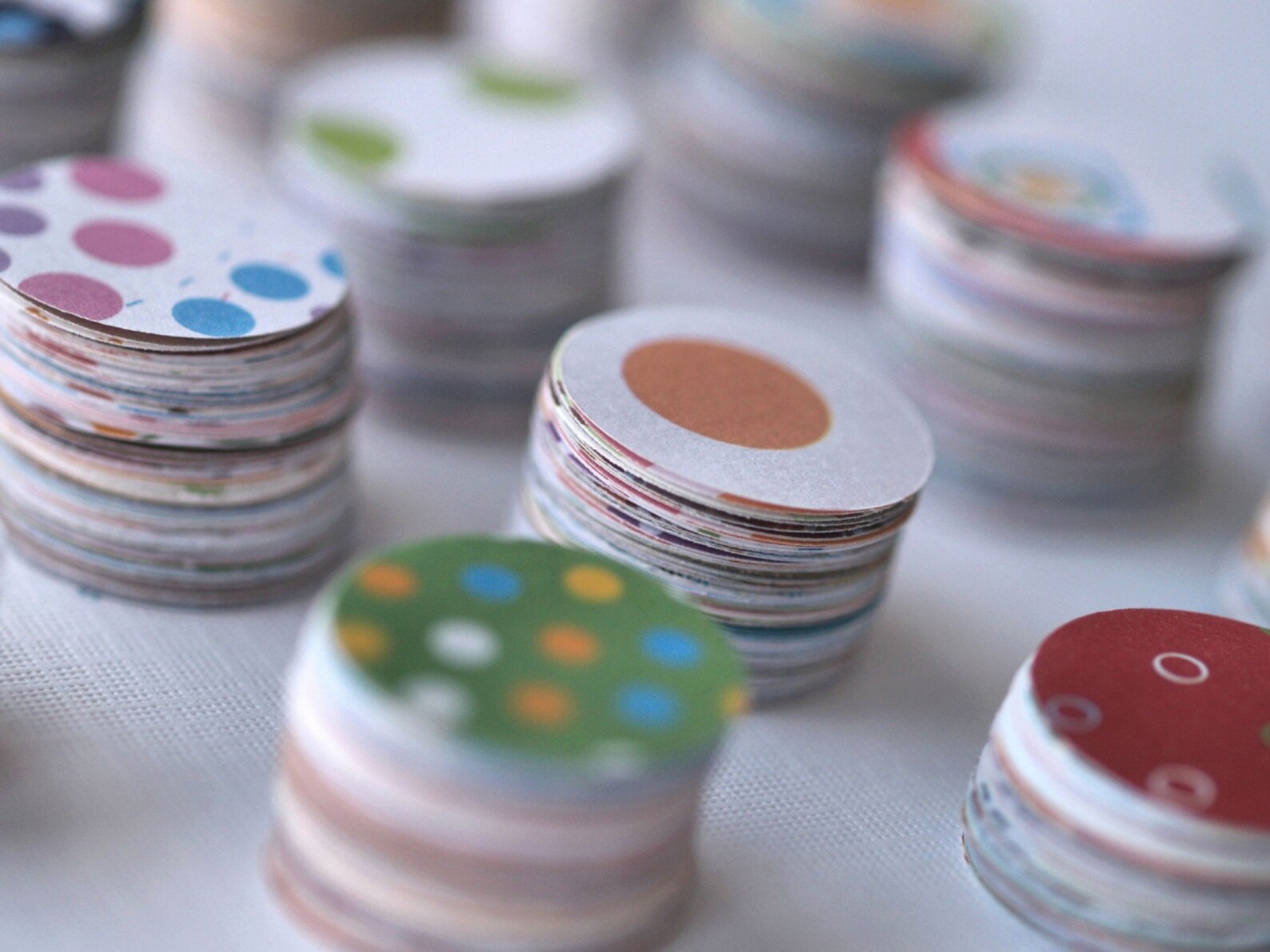 Lots and Lots of Spots and Dots ... Scrapbooking Paper Circles Fun ...