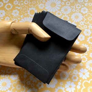 Coin Envelopes . Black Mini Gift Card Size 2.25" X 3.5" Gummed Flap ...