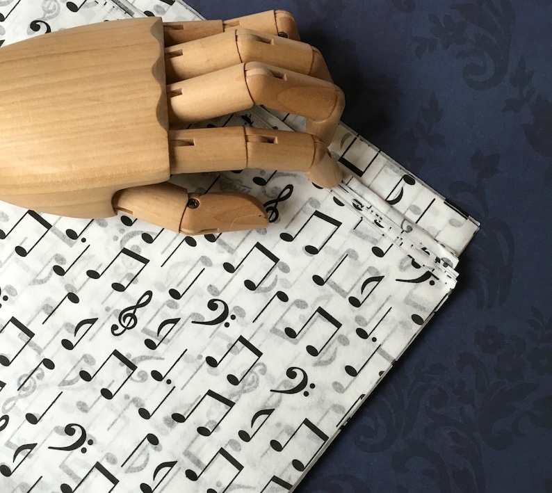 Music Notes Tissue Wrap - 15x20 or 20x30 Sheets Printed Gift Packaging ...