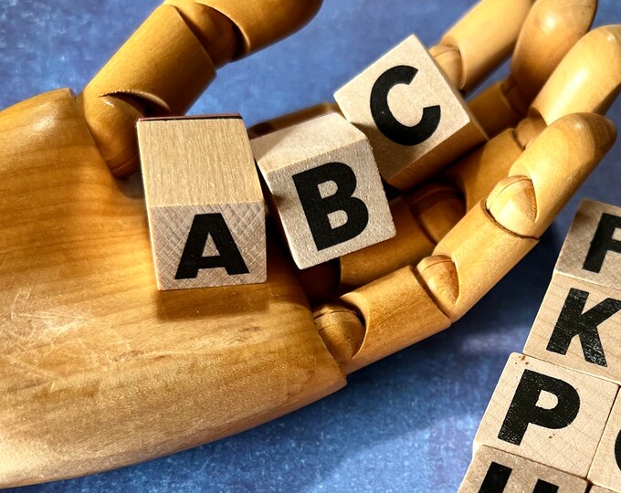 Alphabet Rubber Stamp Set - Uppercase XL Size Wood Mounted Arial Style ...