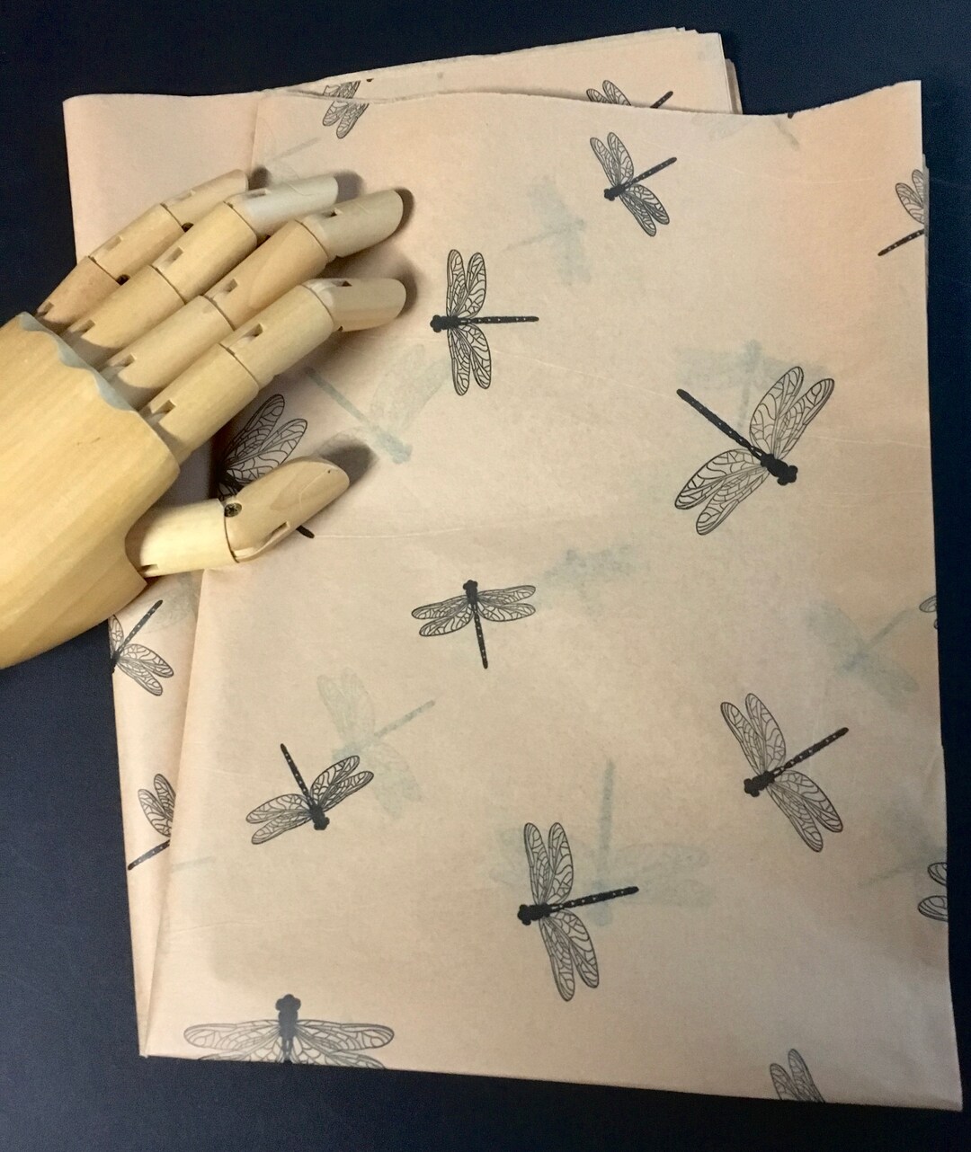 Dragonflies Tissue Paper Wrap - 15x20 or 20x30 Kraft Gift Wrap ...