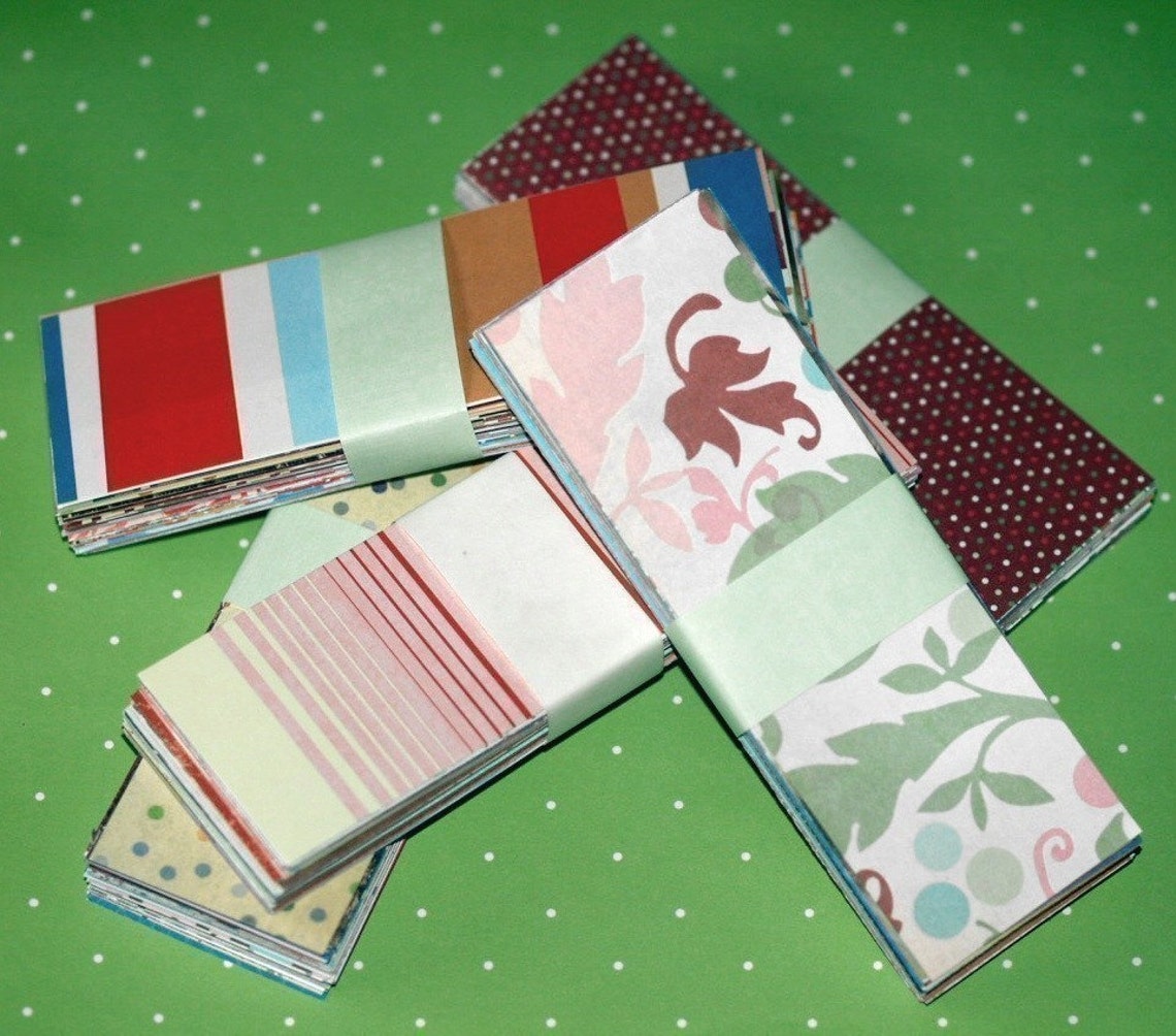 Scrapbook Paper Grab Bag - 100 Pieces 2”x6” Junk Journaling Supplies ...