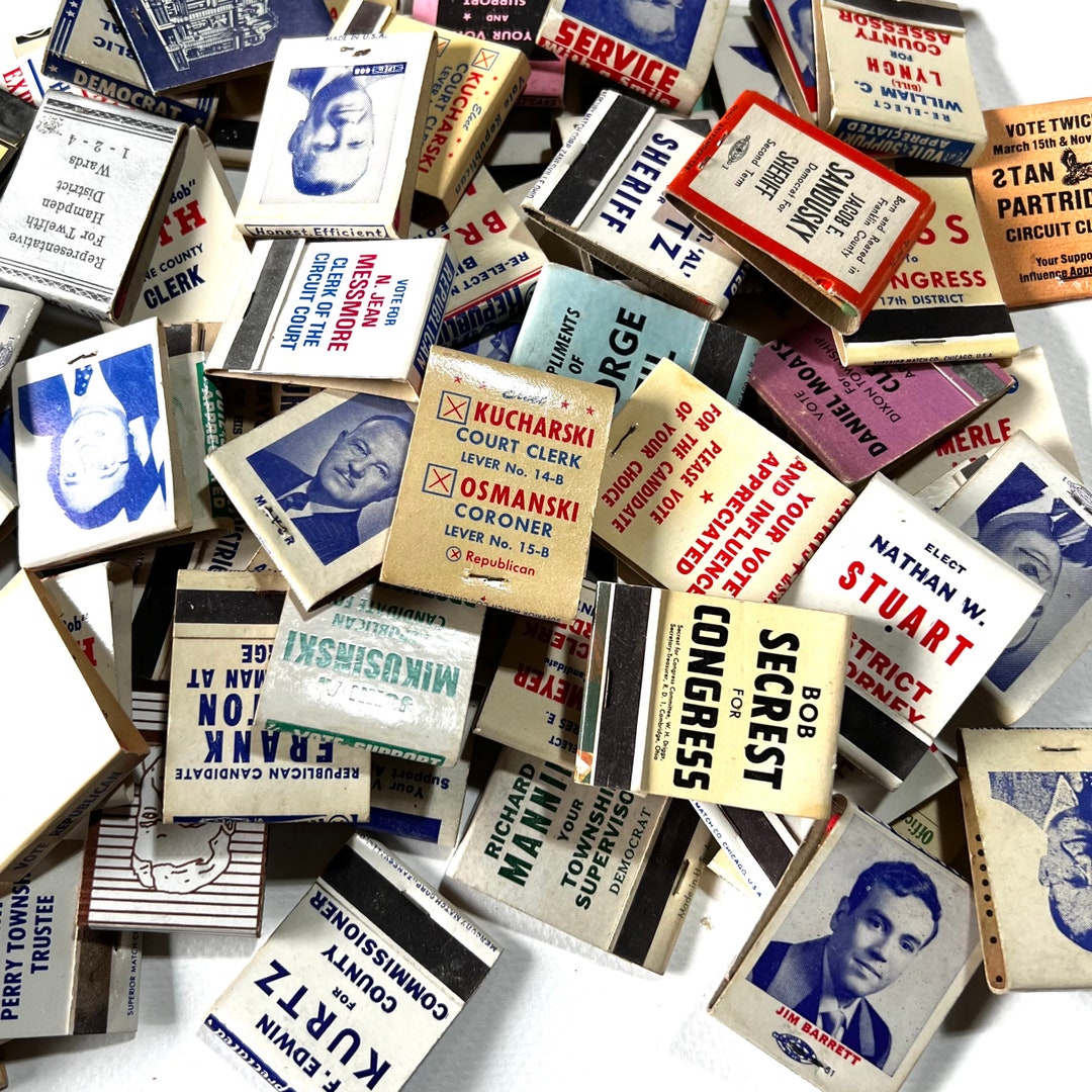 Political MATCHBOOKS - Lot of 15 Vintage Match Books Republicans ...